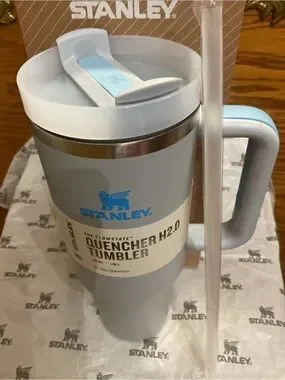 Stanley | Other | Stanley Quencher Tumbler In Light Gray With White Lid ...